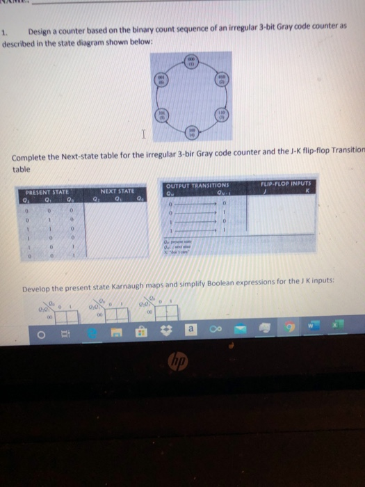 1. Design a counter based on the binary count | Chegg.com