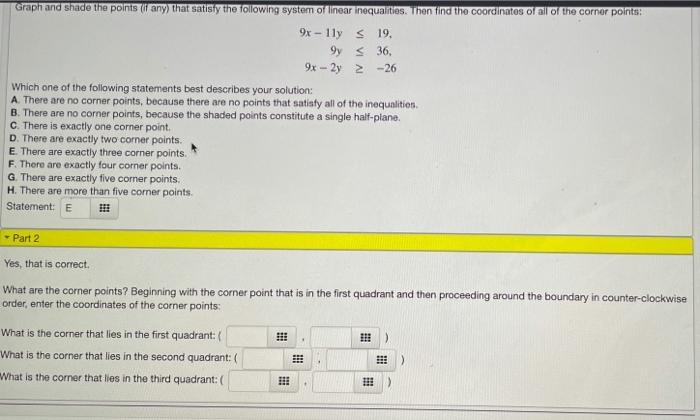Solved Graph and shade the points (if any) that satisfy the | Chegg.com