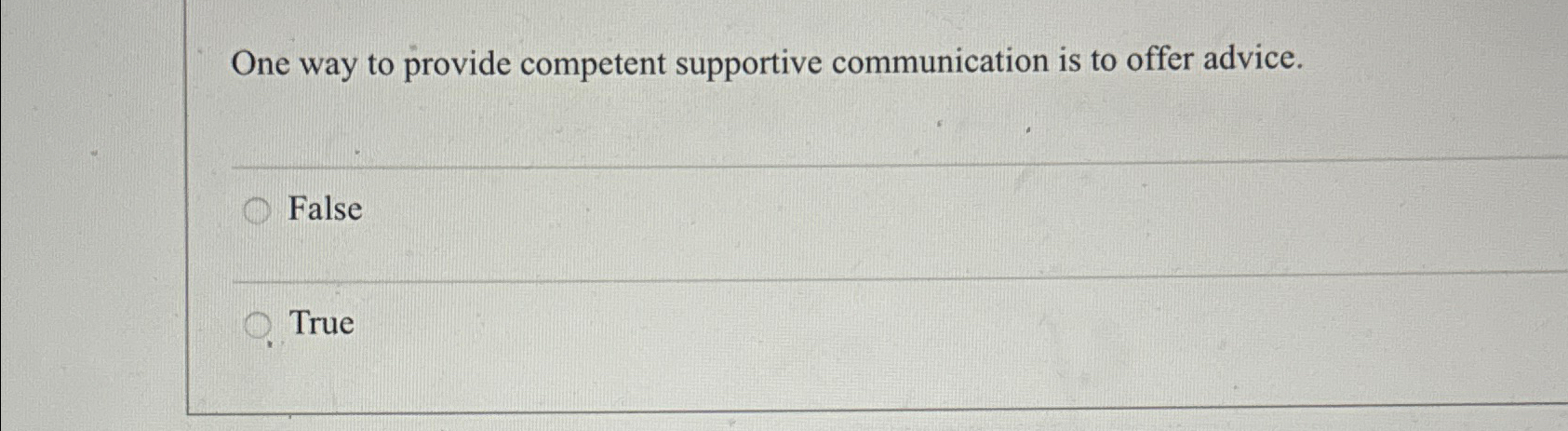 Solved One way to provide competent supportive communication | Chegg.com