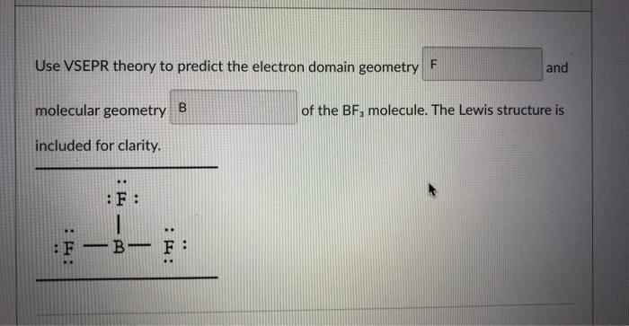 Solved Use Vsepr Theory To Predict The Electron Domain