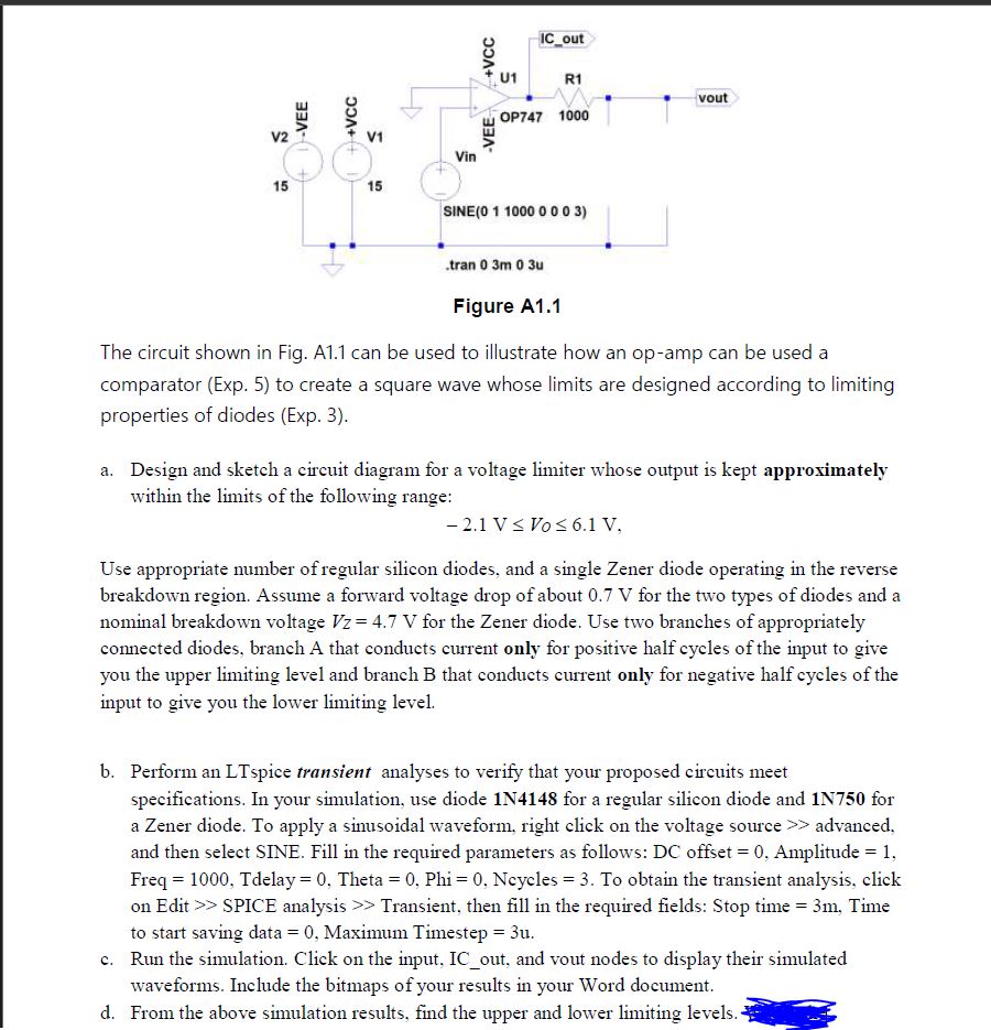 Question I Limiter Circuit: ﻿The circuit shown in | Chegg.com