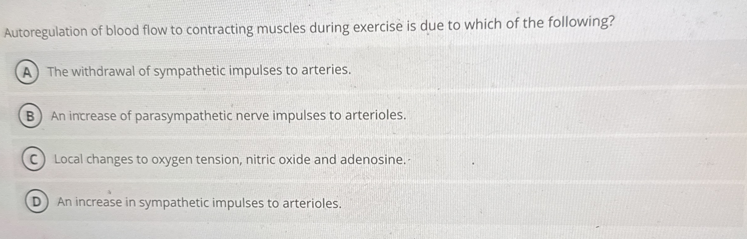 Solved In response to endurance exercise training, the | Chegg.com