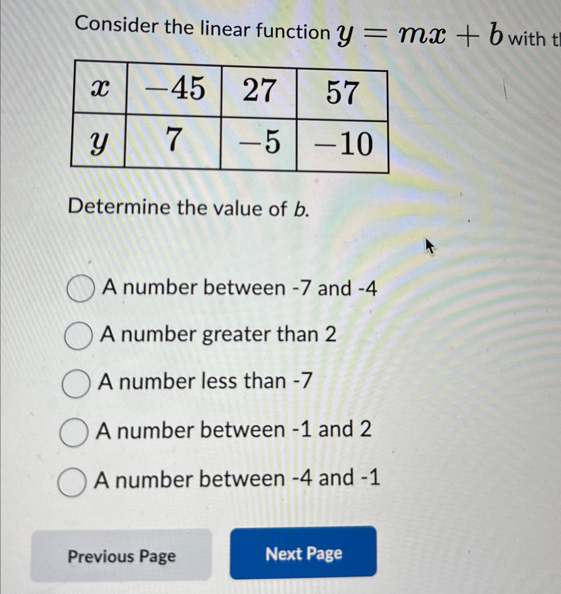 Solved Consider the linear function y=mx+b | Chegg.com Solved Consider the linear function y=mx+b | Chegg.com