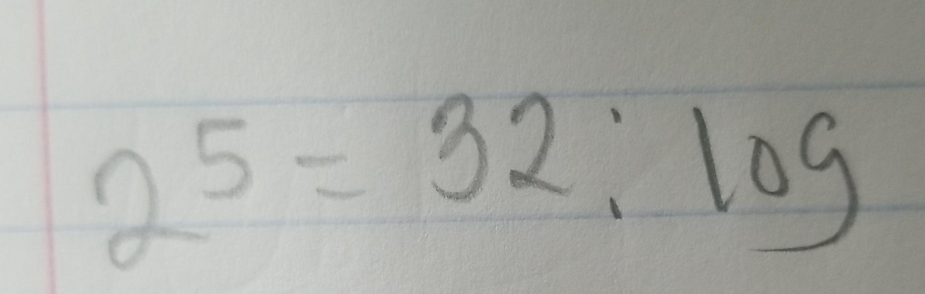 Solved 25=32:log | Chegg.com