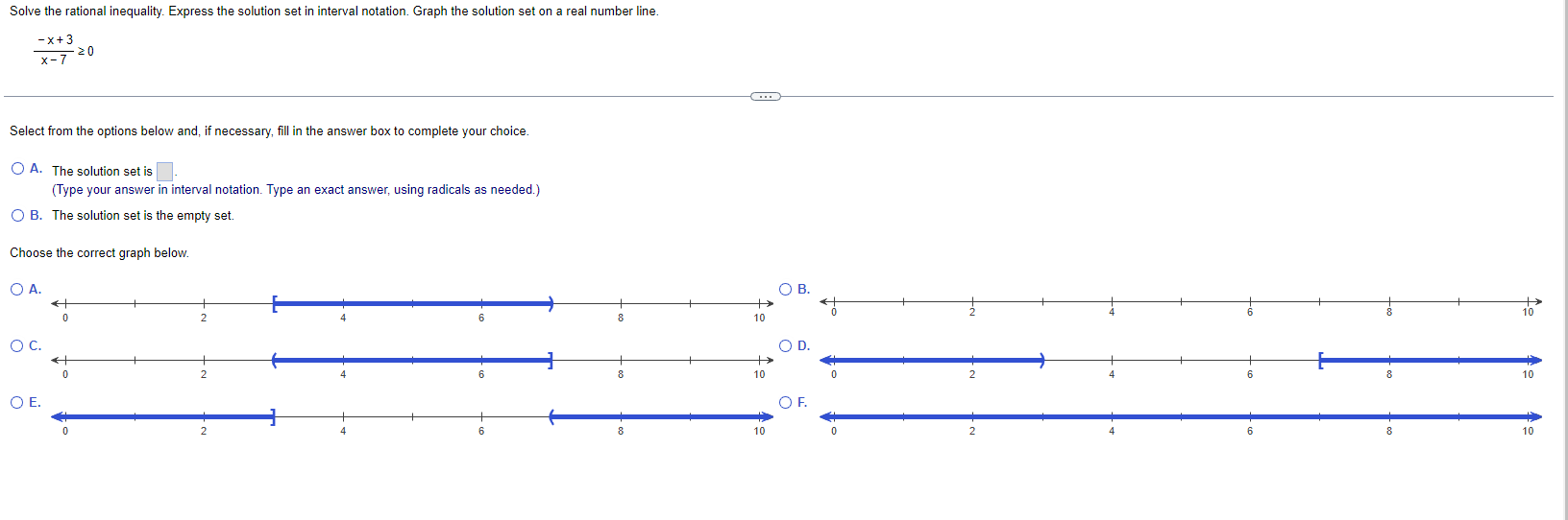 Solved Solve The Rational Inequality Express The Solution 7450