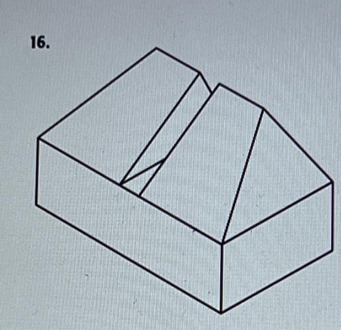 Solved Draw Orthographic views of problems. Although no | Chegg.com