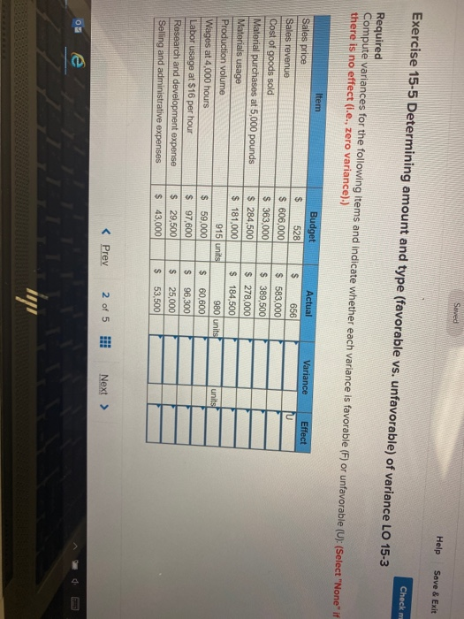 Solved Help Save & Exit Exercise 15-5 Determining amount and | Chegg.com