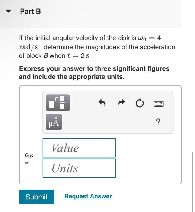 Solved A motor gives disk A a clockwise angular acceleration | Chegg.com