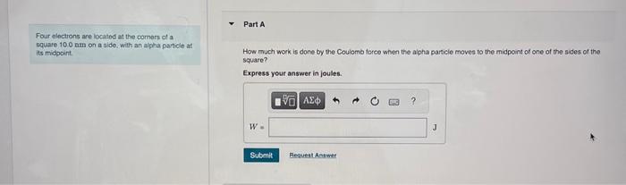 Solved Four electrons are located at the comers of a equare | Chegg.com