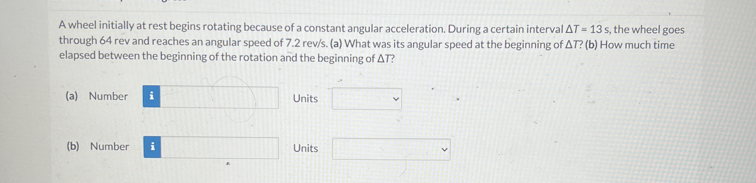 Solved A wheel initially at rest begins rotating because of | Chegg.com