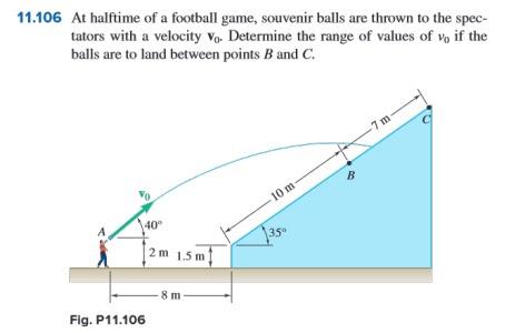 Solved 1.106 At halftime of a football game, souvenir balls | Chegg.com