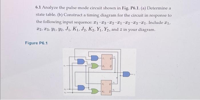 Solved 6.1 Analyze the pulse-mode circuit shown in Fig. | Chegg.com
