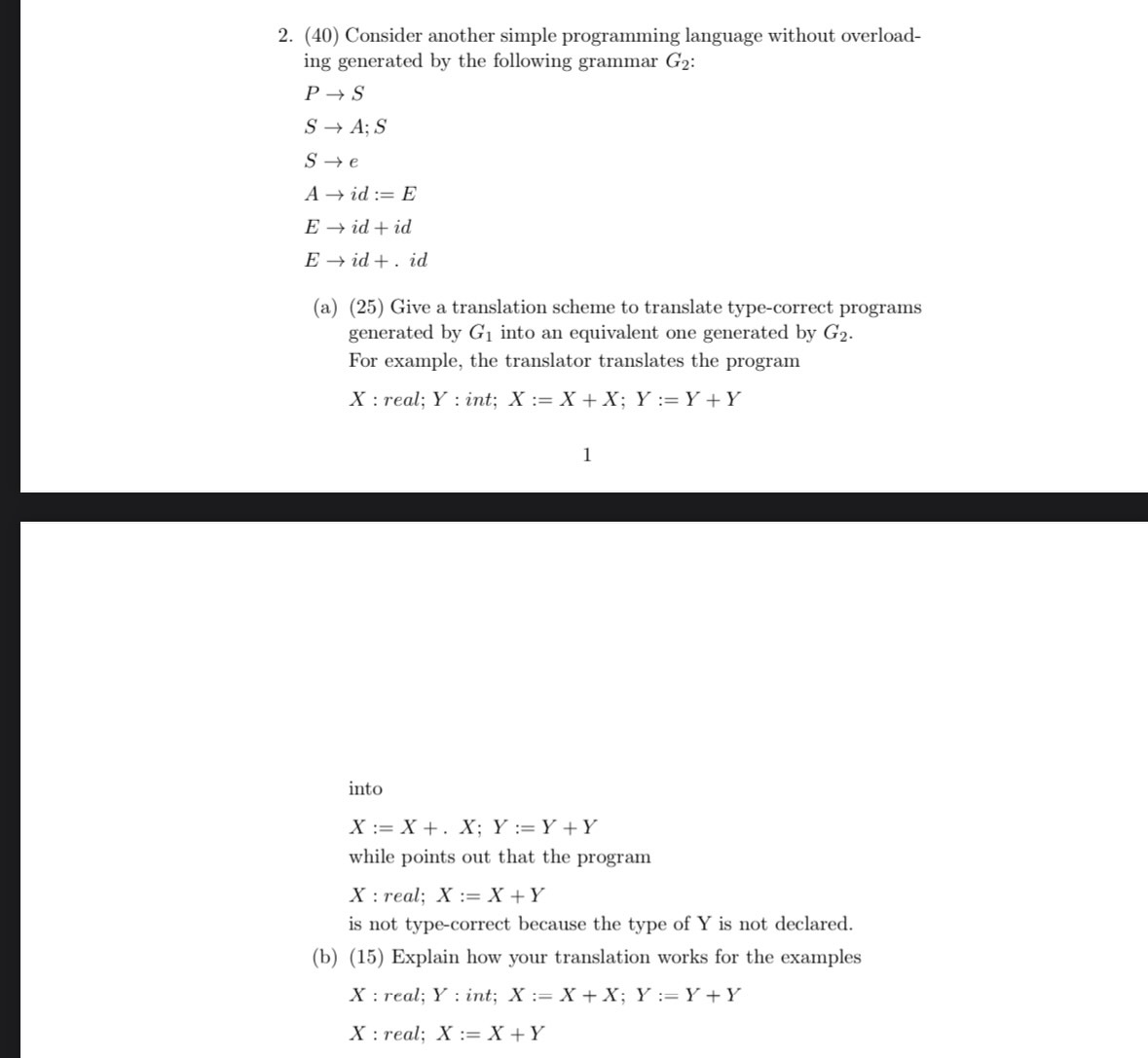 Solved 40 consider Another Simple Programming Language