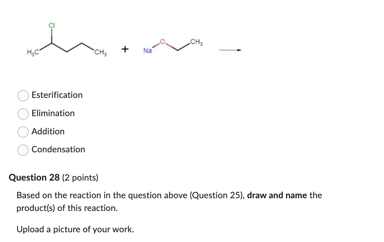 Solved EsterificationEliminationAdditionCondensationQuestion | Chegg.com