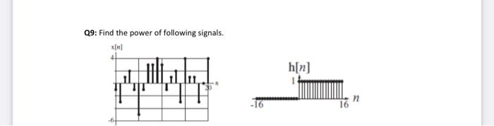 Solved Q9: Find the power of following signals. | Chegg.com