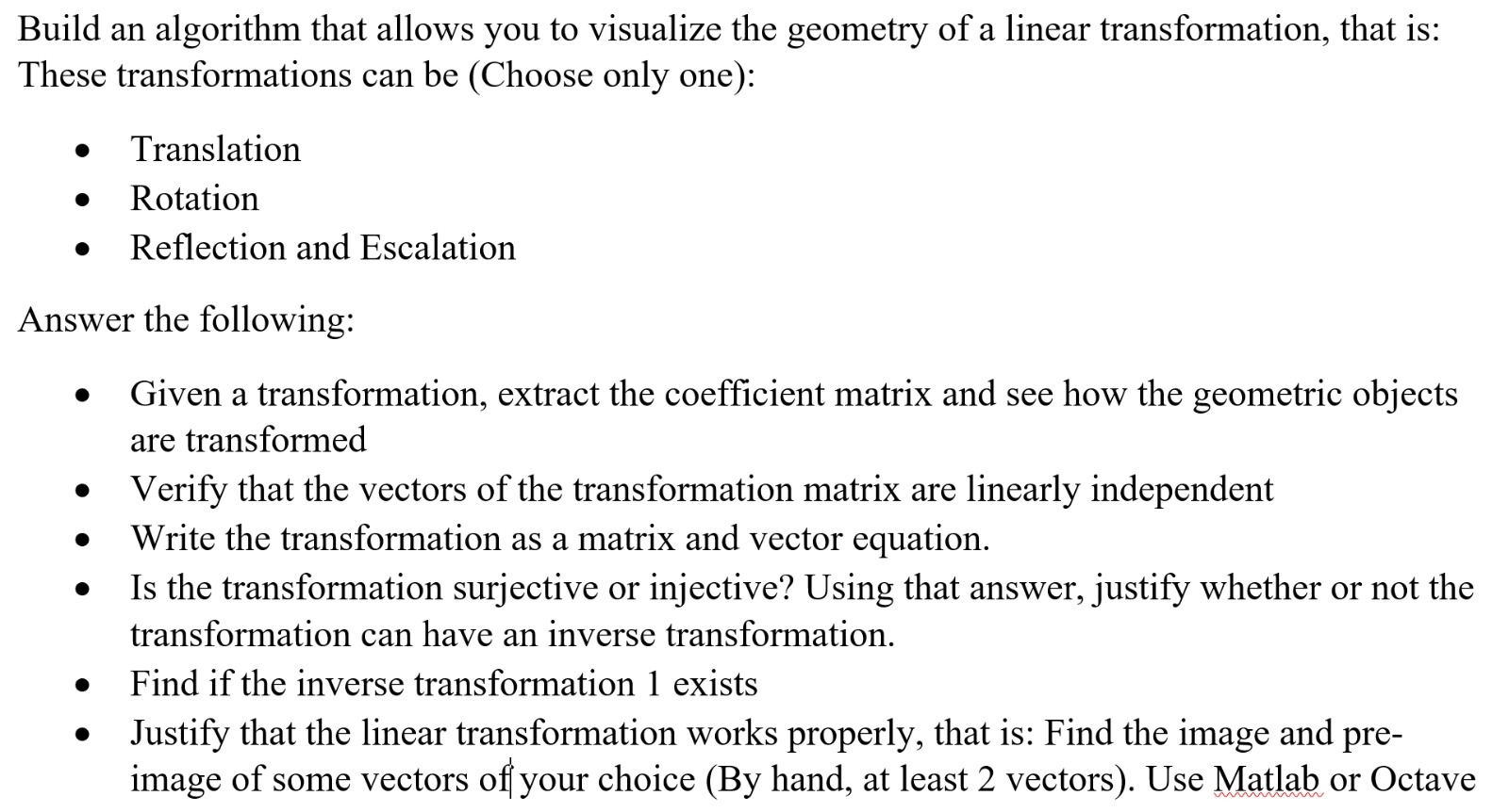Solved Build an algorithm that allows you to visualize the | Chegg.com