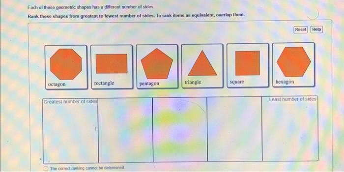 Each of these geometric shapes has a diflerent number | Chegg.com