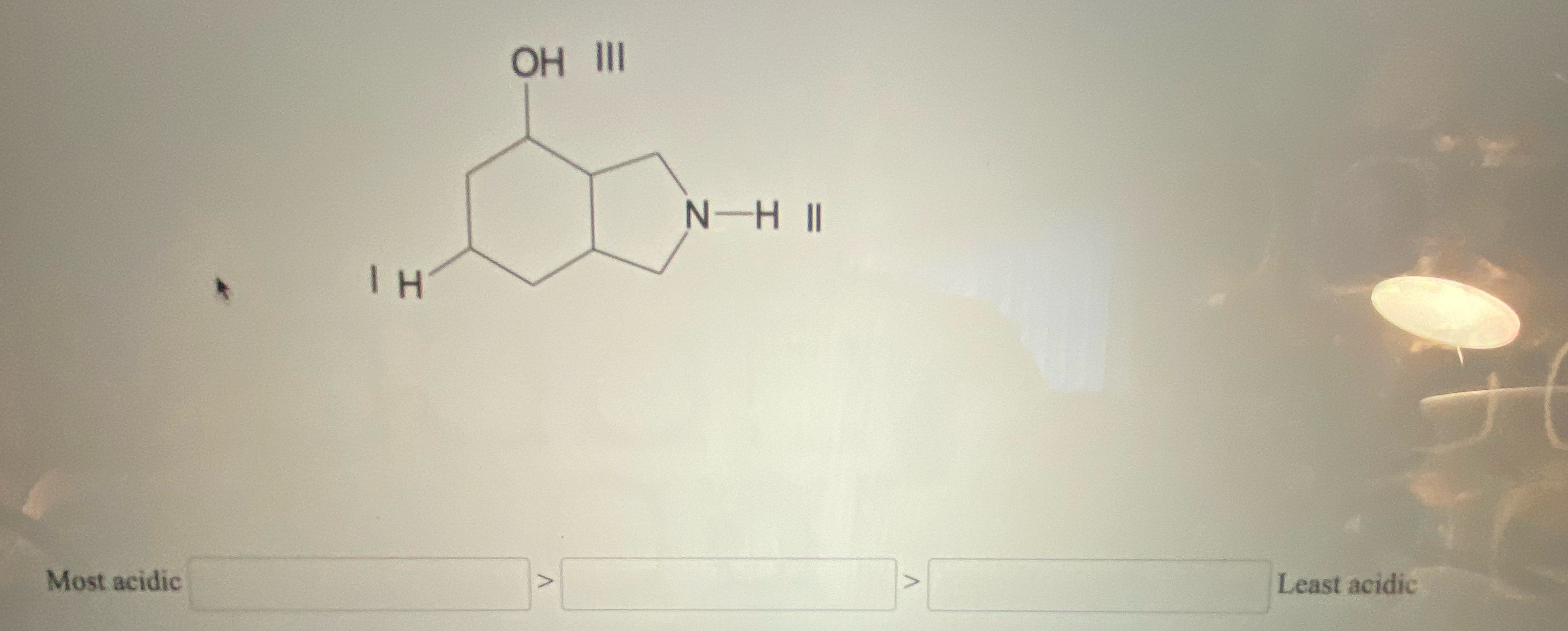 Solved Rank protons from Most acidic > ﻿ ﻿Least acidic | Chegg.com