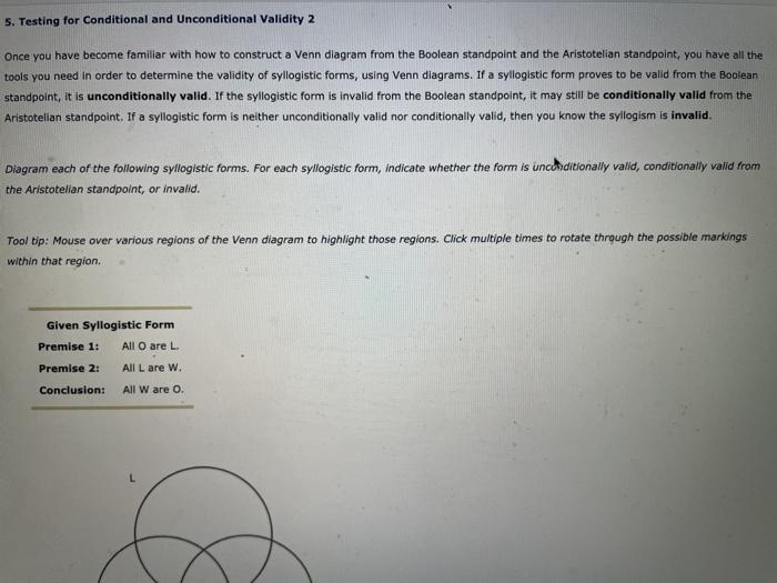 Solved 5 Testing For Conditional And Unconditional Validity