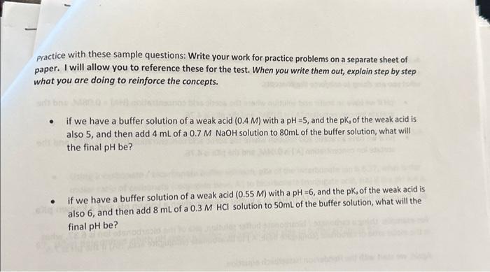 Solved 64. Be able to calculate the pH of a buffer solution | Chegg.com