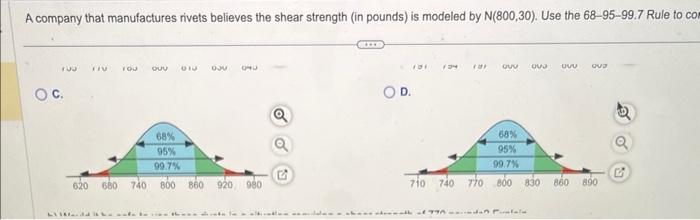 Solved A company that manufactures rivets believes the shear | Chegg.com
