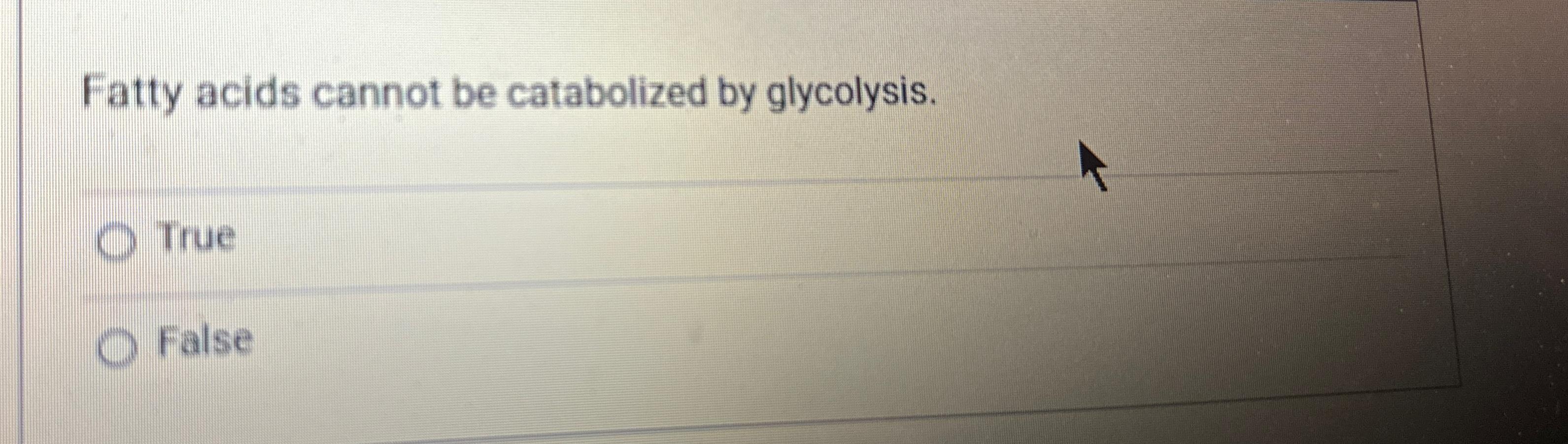 Solved Fatty acids cannot be catabolized by | Chegg.com