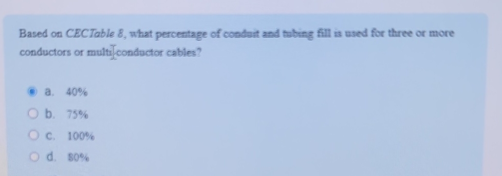 High Quality SOLUTION Based on CECTable 8, ﻿what percentage of condast and | Chegg.com