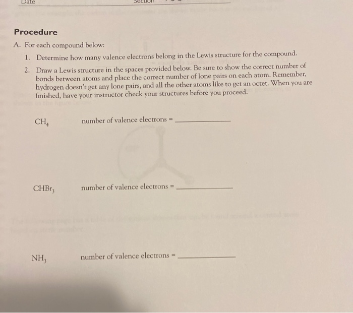 Solved Date seCLUI Procedure A. For each compound below: 1. | Chegg.com