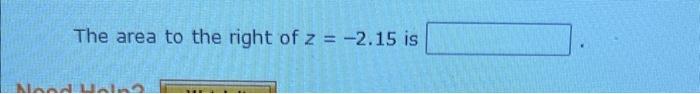 Solved Sketch the area under the standard normal curve over | Chegg.com