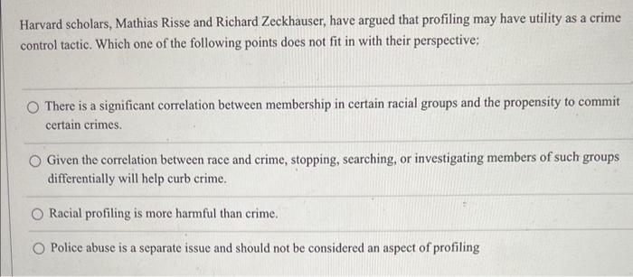 Harvard scholars, Mathias Risse and Richard | Chegg.com