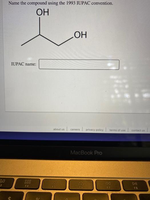 Solved Name the compound using the 1993 IUPAC convention. OH | Chegg.com