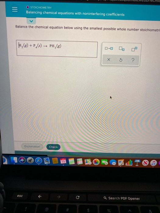 Solved mic = O STOICHIOMETRY Balancing chemical equations | Chegg.com