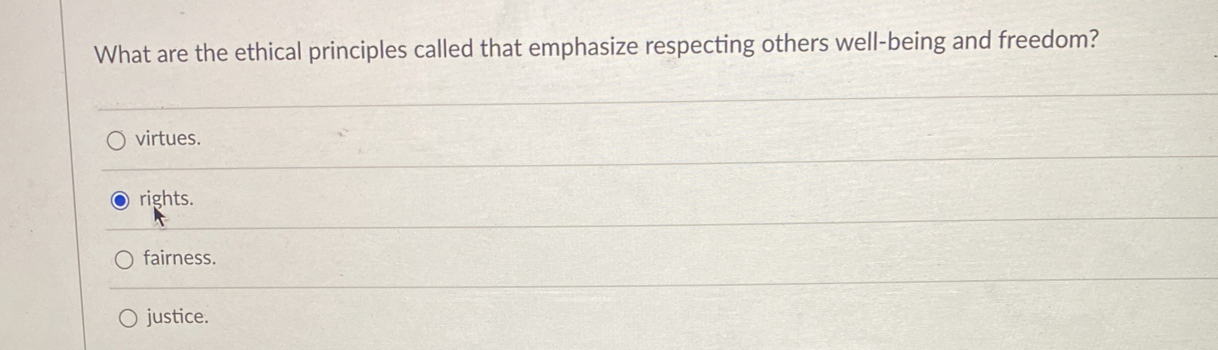 Solved What are the ethical principles called that emphasize | Chegg.com