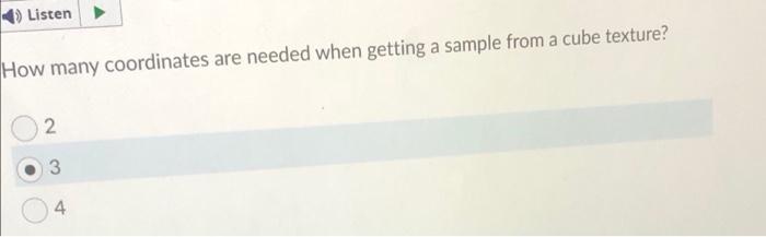 Solved Listen How Many Coordinates Are Needed When Getting A Chegg