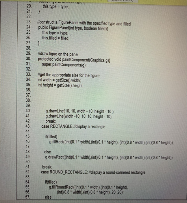 Solved Program Explanation: In order to draw things on a | Chegg.com