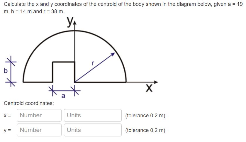 Solved Calculate The X ﻿and Y ﻿coordinates Of The Centroid