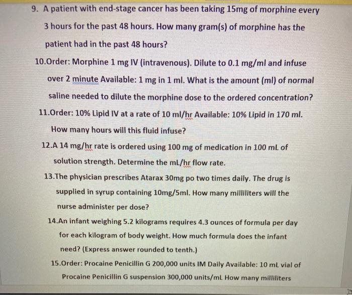 Solved 1. Doctor orders Cerebyx 400 mg IV stat for grand mal | Chegg.com