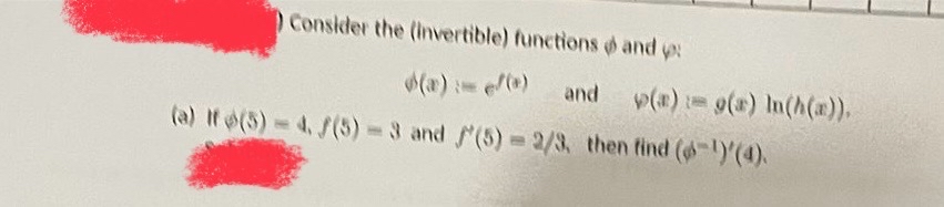 Solved Consider the (invertible) ﻿functions φ ﻿and φ | Chegg.com