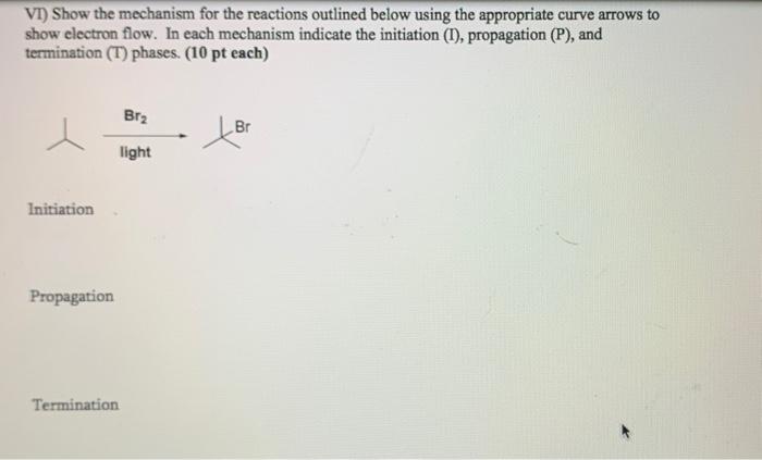 Solved VT) Show the mechanism for the reactions outlined | Chegg.com