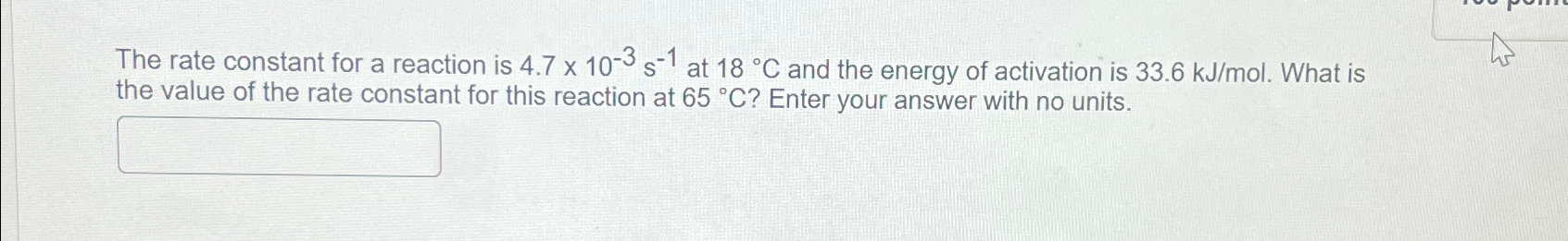 Solved The rate constant for a reaction is 4.7×10-3s-1 ﻿at | Chegg.com