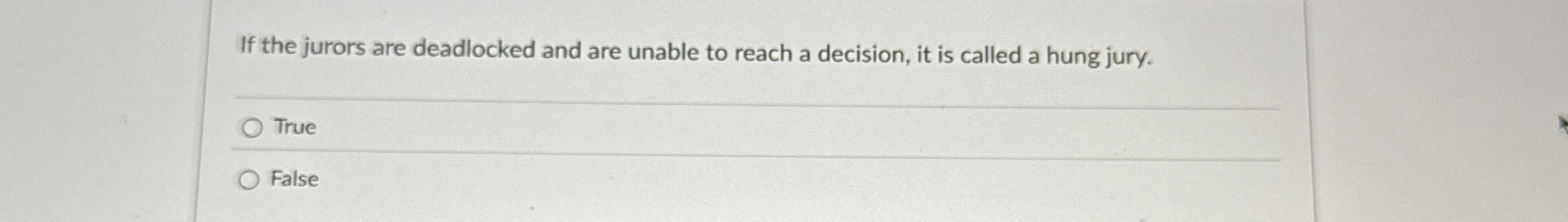 Solved If the jurors are deadlocked and are unable to reach | Chegg.com