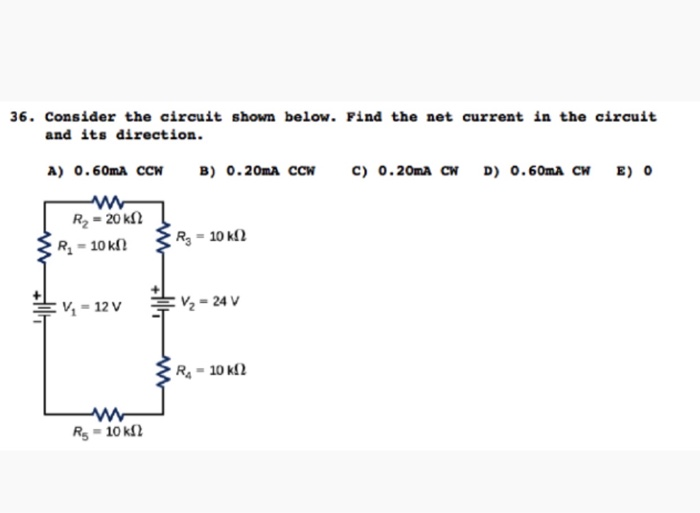 Solved 36. Consider the circuit shown below. Find the net | Chegg.com