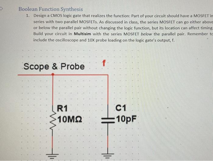 Solved Boolean Function Synthesis 1 Design A Cmos Logic