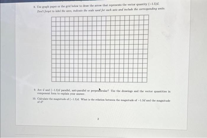 Solved (6\% each) Consider the vector quantity u= −3 m/s,4 | Chegg.com
