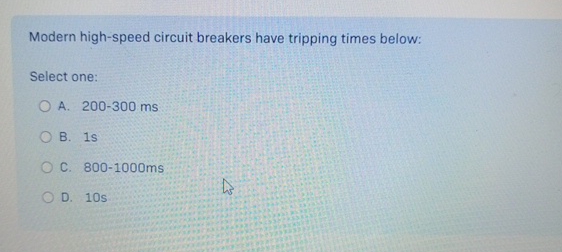 Solved Modern high-speed circuit breakers have tripping | Chegg.com