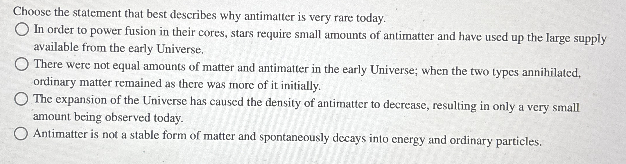 Solved Choose the statement that best describes why | Chegg.com