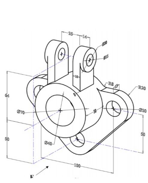 draw the front and top and profile view | Chegg.com
