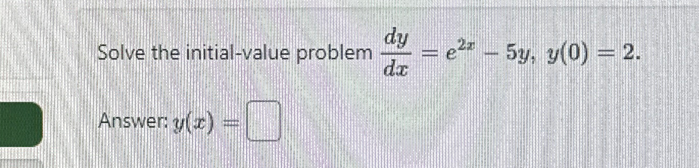 Solved Solve the initial-value problem | Chegg.com