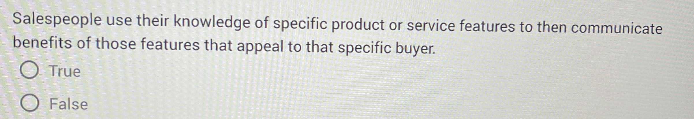 Solved Salespeople use their knowledge of specific product | Chegg.com