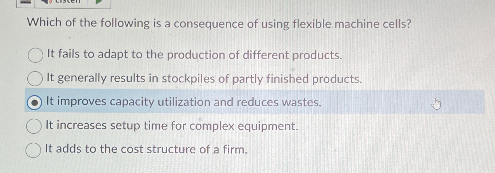 Solved Which of the following is a consequence of using | Chegg.com